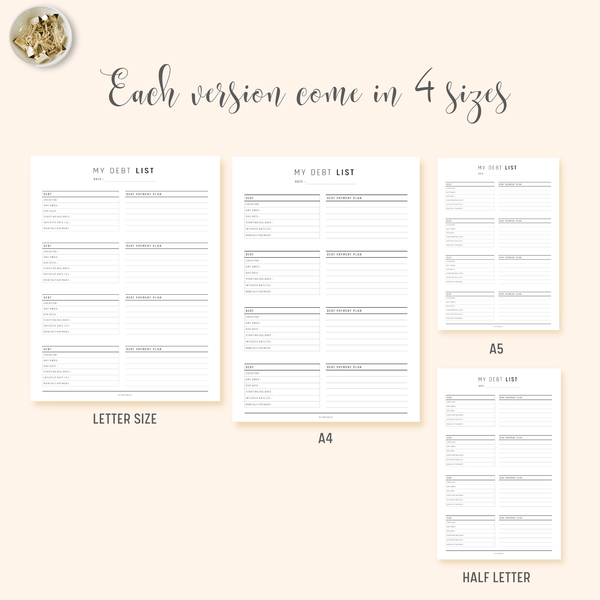 Debt Payoff Planner - M143 – mrsneat