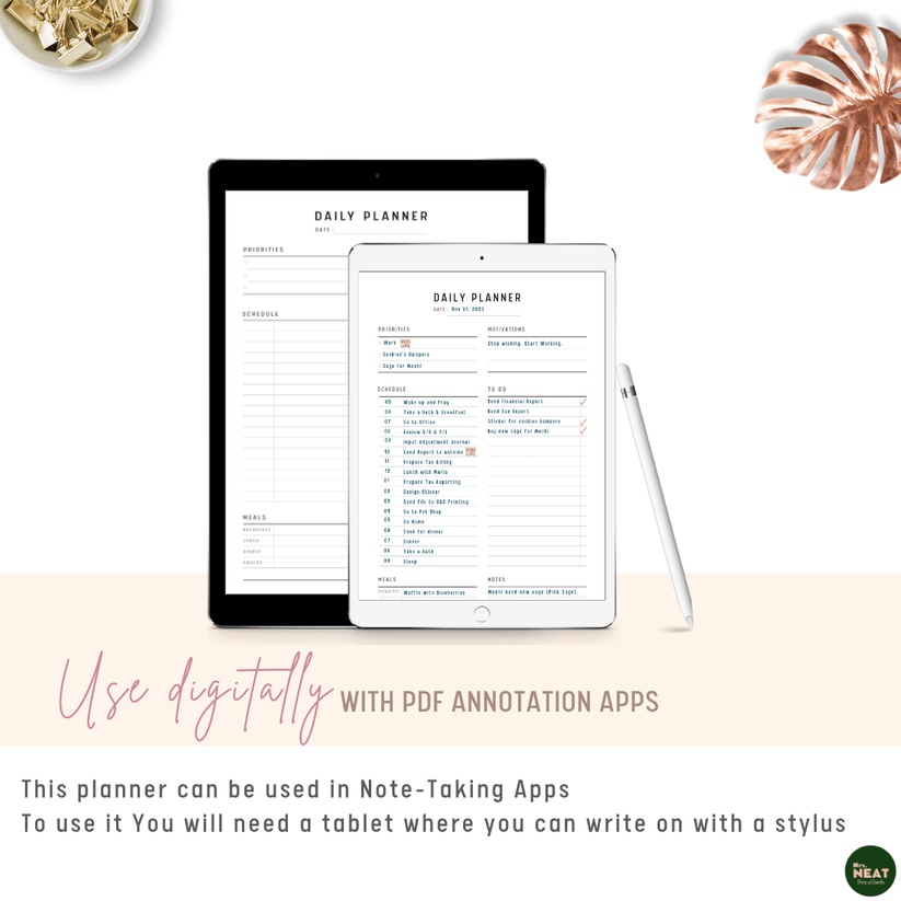 Free Minimalist Daily Planner Printable – mrsneat