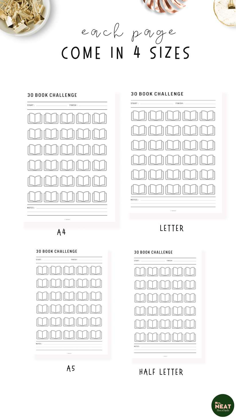 Book Challenge Bundle Printable – mrsneat