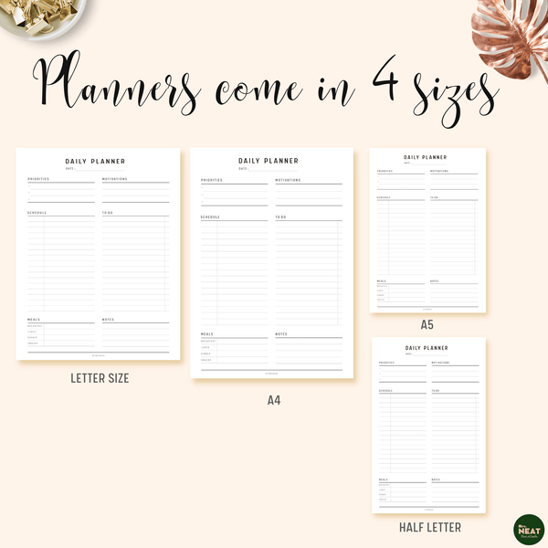 FILLABLE Minimalist Planner Bundle: Daily, Weekly, Monthly (Printable ...
