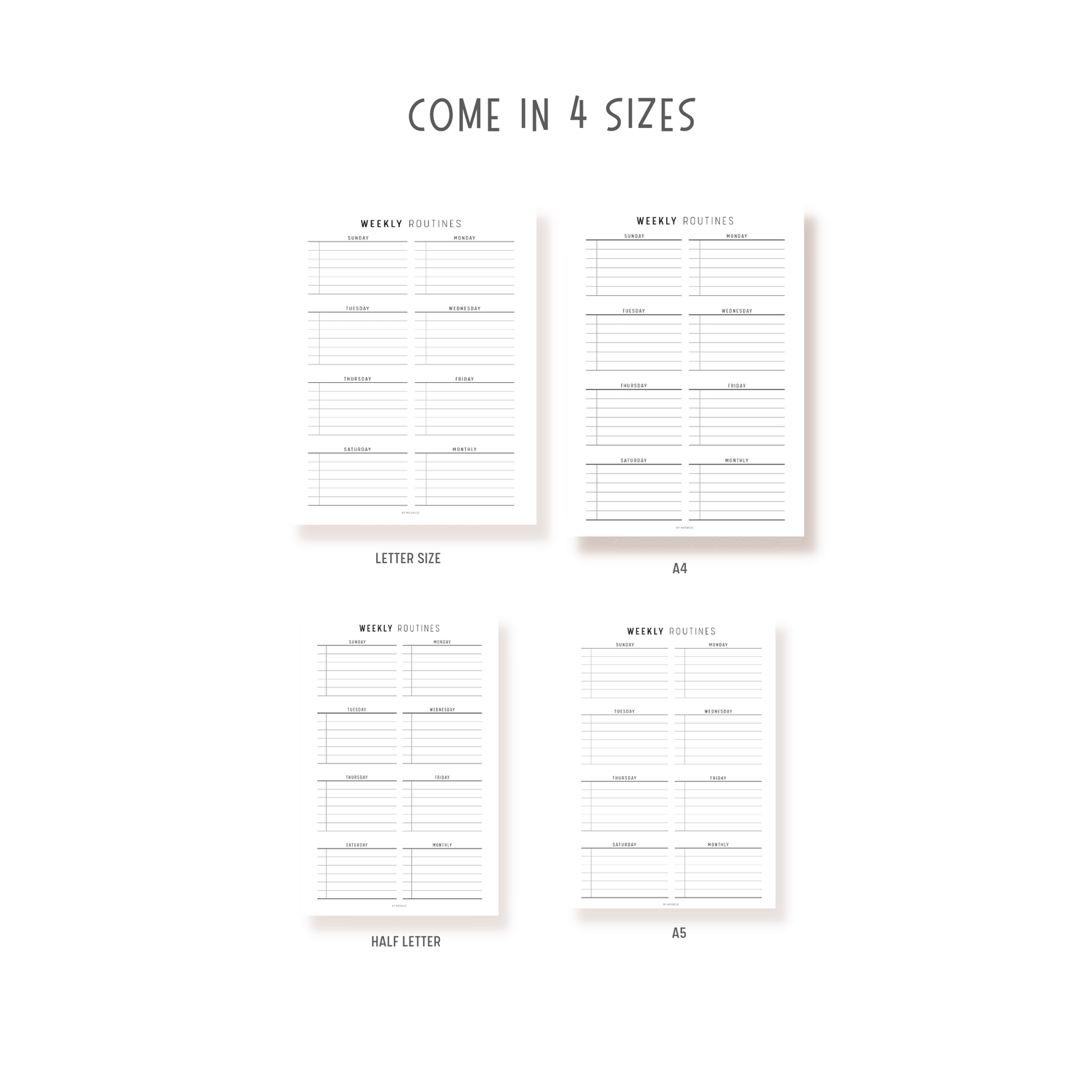 Routine Planner Checklist – mrsneat