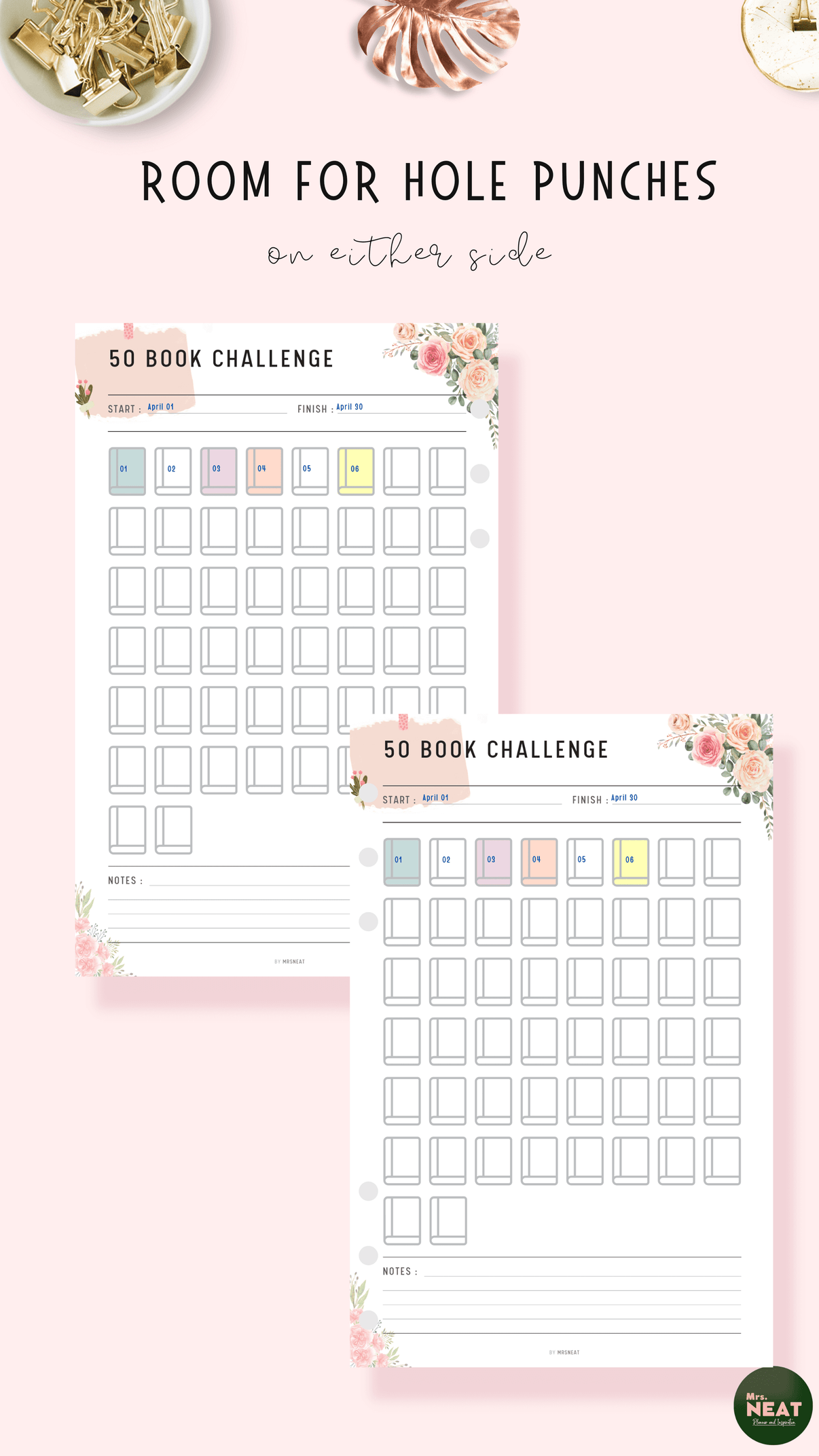 Floral Book Challenge Bundle - M008 – mrsneat