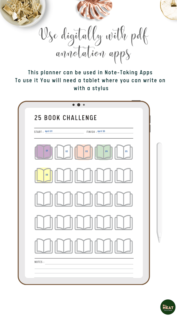 Book Challenge Bundle PRINTABLE - M007 – mrsneat